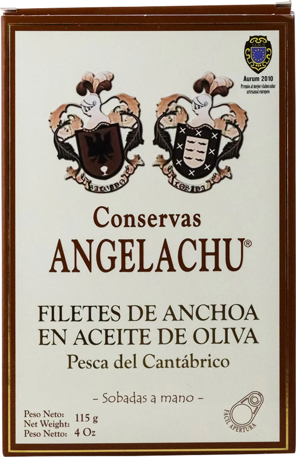 Conservas Angelachu Gourmet Anchovies in Olive Oil (115g) - The Artisan ...